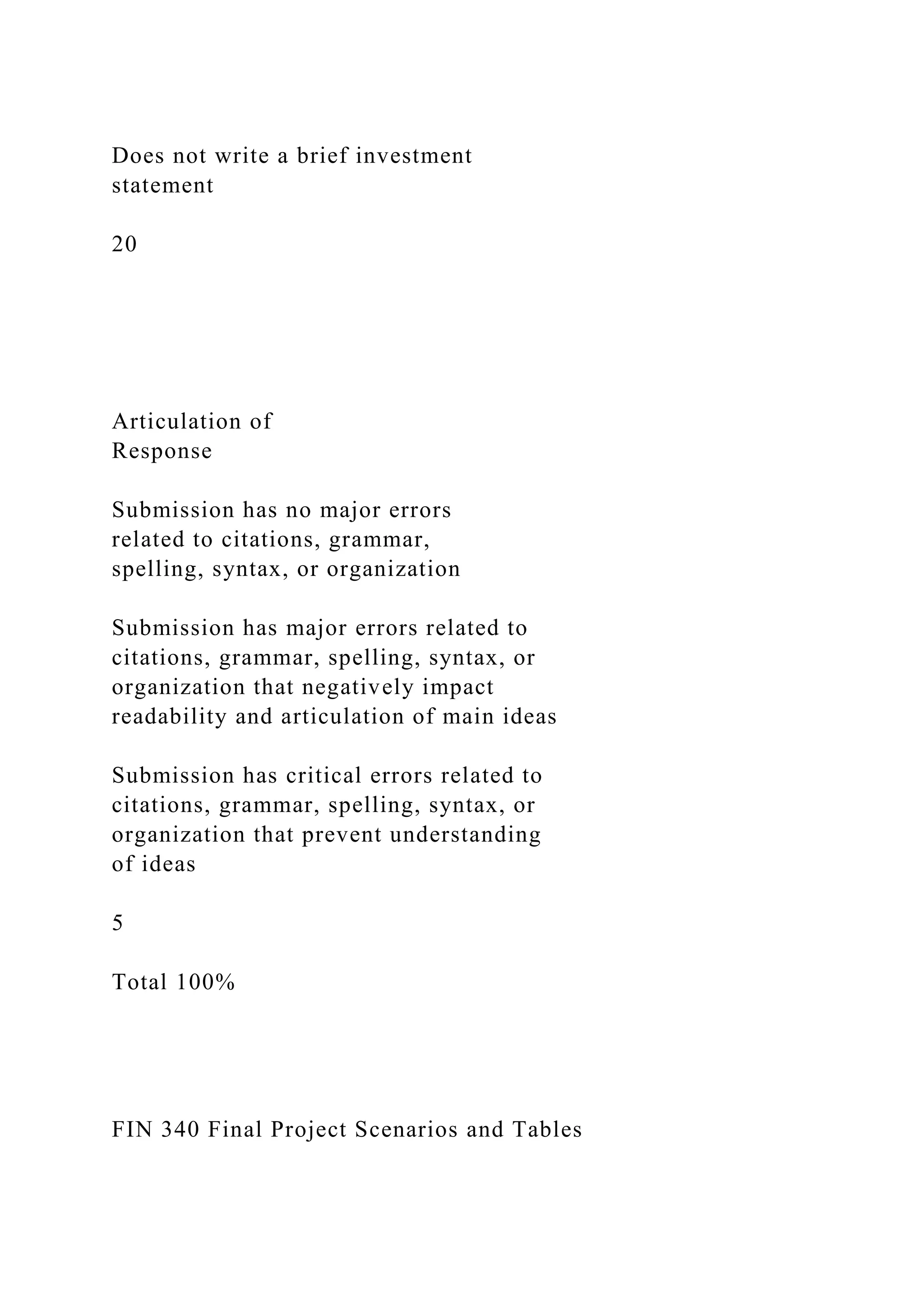 FIN 340 Milestone One Guidelines and Rubric Overview.docx