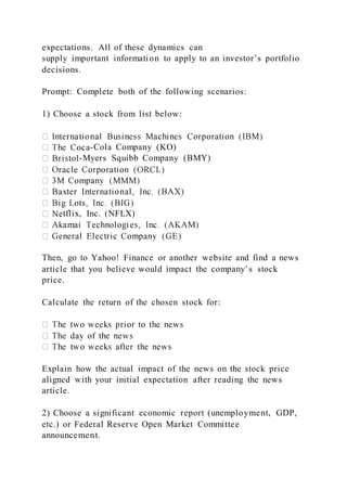 FIN 340 Module Six Journal Gui | DOCX