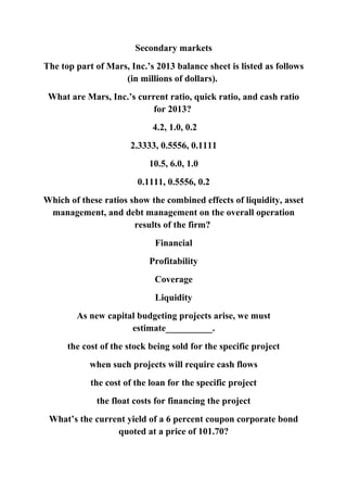 Fin 370 final exam guide (new)/newtonhelp.com