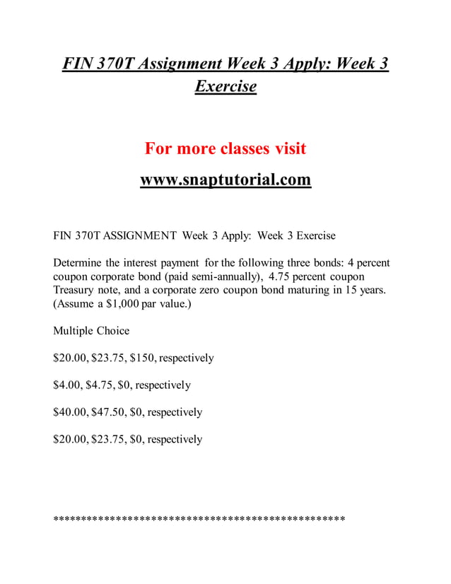 FIN 370 T Effective Communication / snaptutorial.com