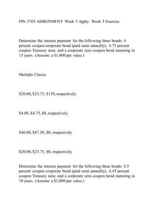 FIN 370T Doing by learn/newtonhelp.com