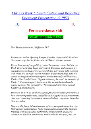 FIN 375 Exceptional Education - snaptutorial.com | Resume Writing and Advice | Job Search