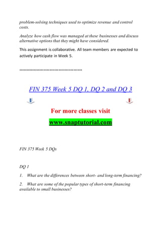 FIN 375 Exceptional Education - snaptutorial.com