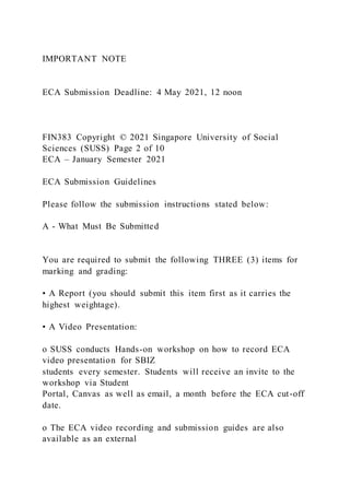 FIN383 Copyright © 2021 Singapore University of Social Science | DOCX