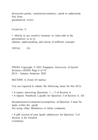 FIN383 Copyright © 2021 Singapore University of Social Science | DOCX