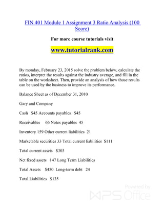 Fin 401 Teaching Effectively--tutorialrank.com | Business Accounting & Finance | Business