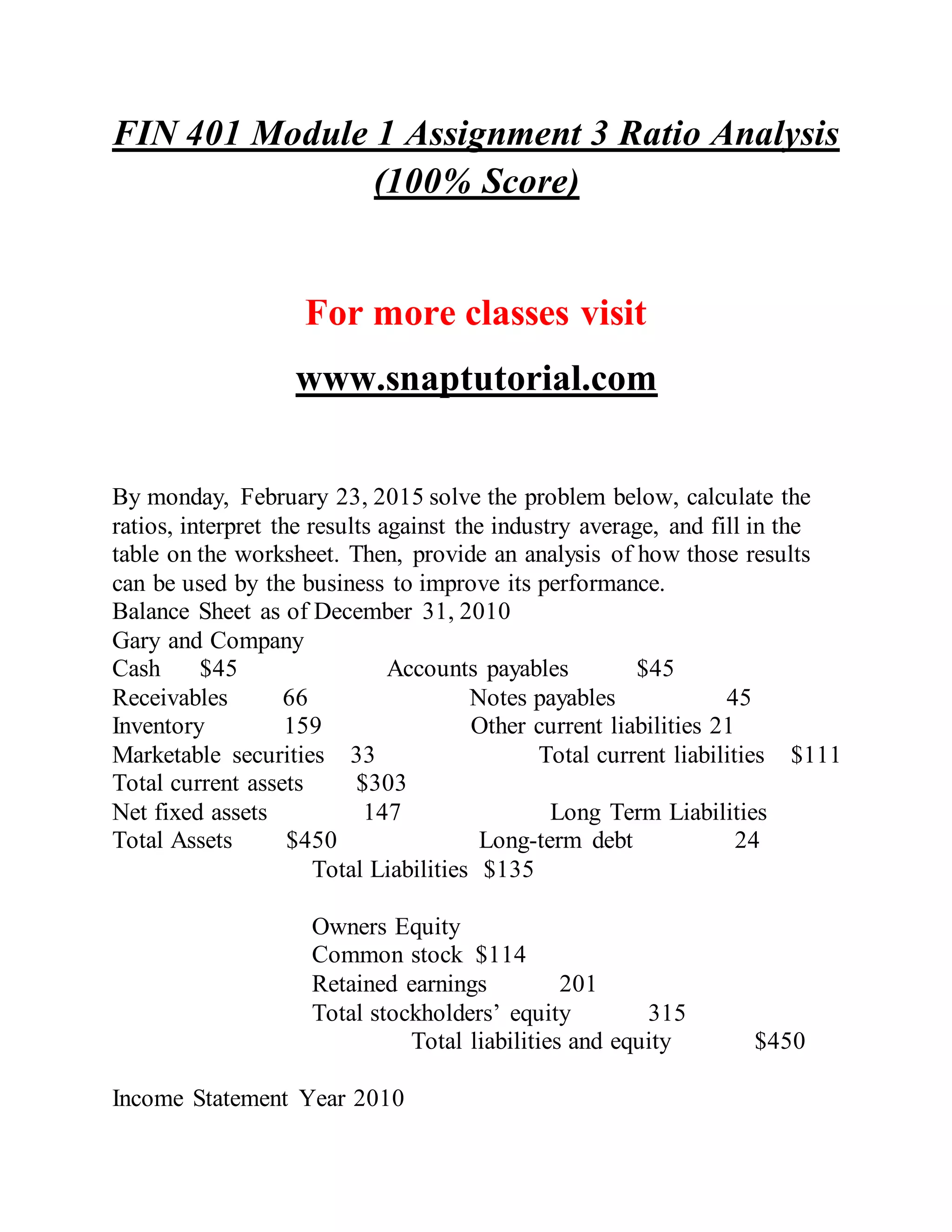 Fin 401 Effective Communication / snaptutorial.com