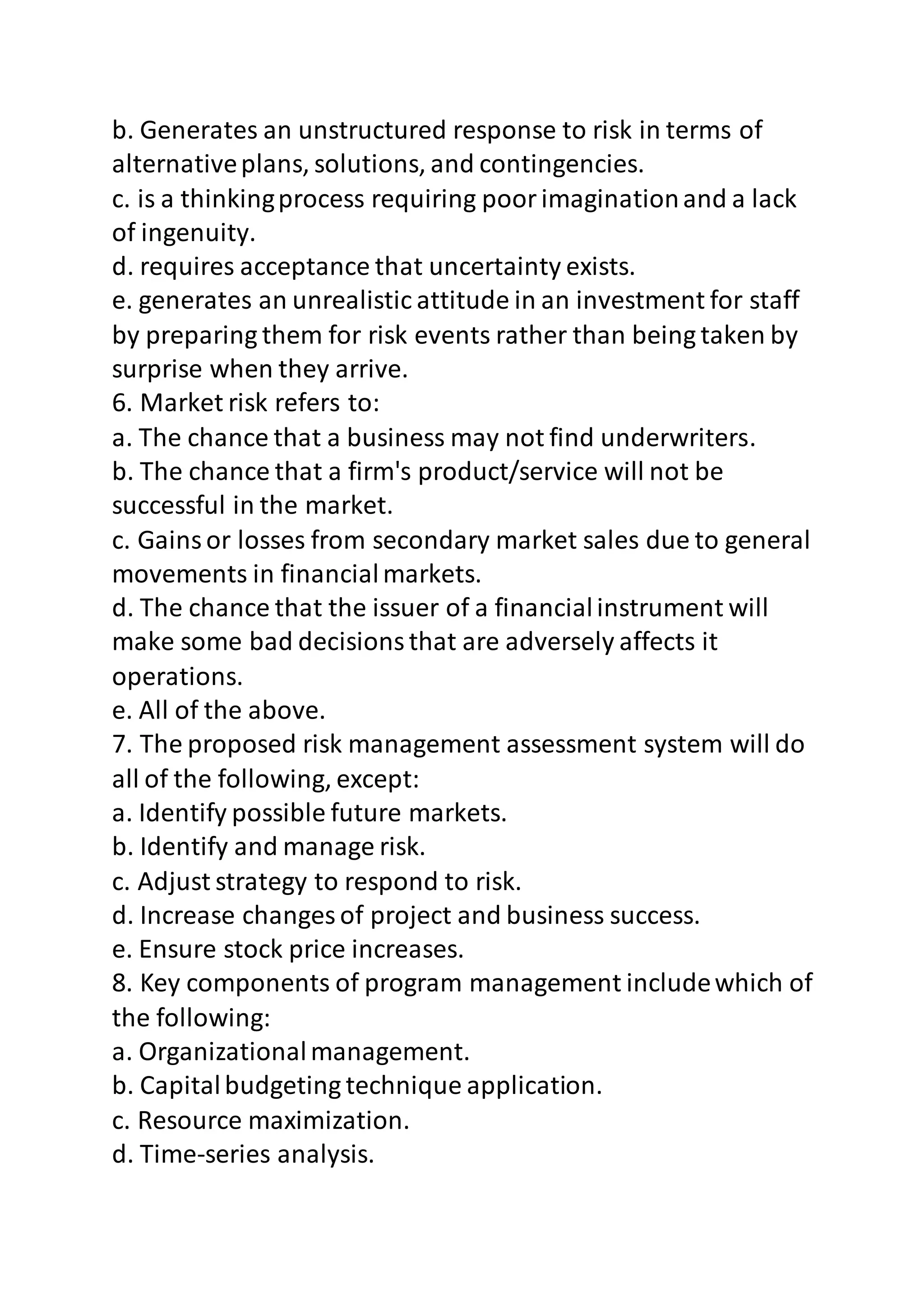 Fin 415 final exam | DOCX