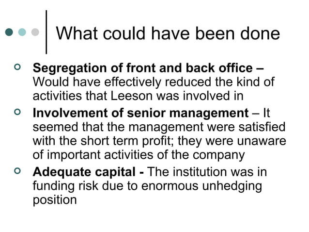 Nick Leeson & the fall of Barings Bank | PPT