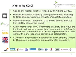 Funding for Climate Smart Technology - Case of Kenya Climate Innovation ...