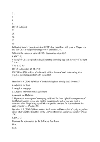 FIN 515 Final Exam Set 1 | PDF