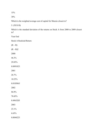FIN 515 Final Exam Set 1C | PDF