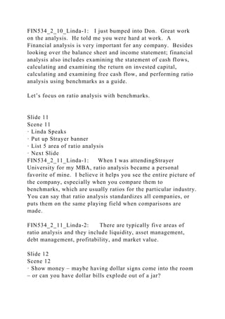 FIN534 Week 2 Scenario Script Financial Statements and Reports, F.docx