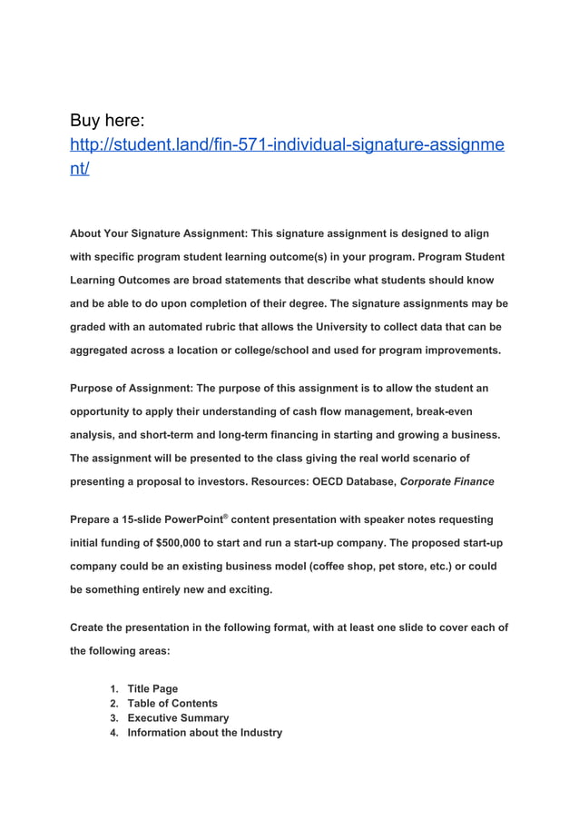 FIN 571 Individual Signature Assignment | PDF