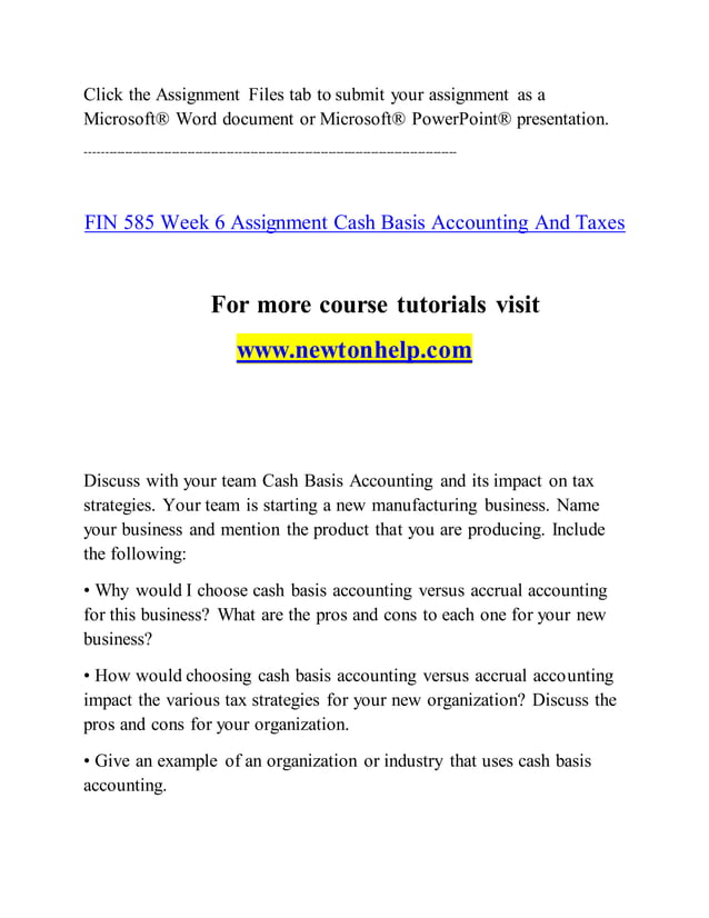 FIN 585 Doing by learn/newtonhelp.com