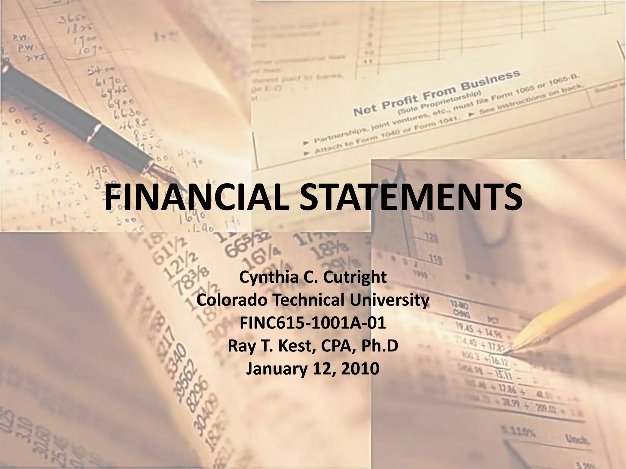 Financial Statements | PPT
