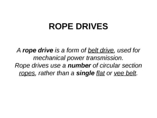 rope drives | PPT