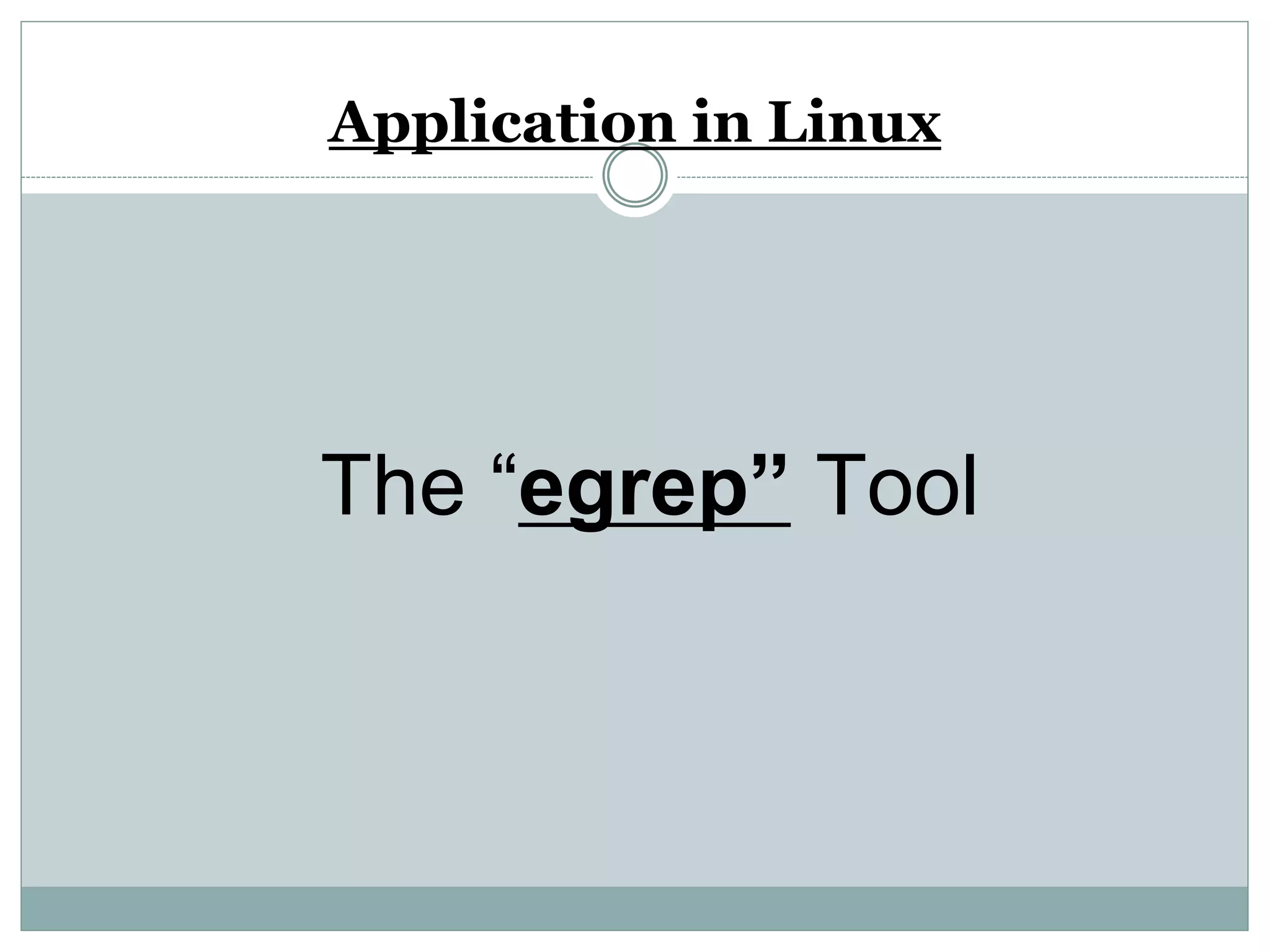 Finaal application on regular expression | PPTX