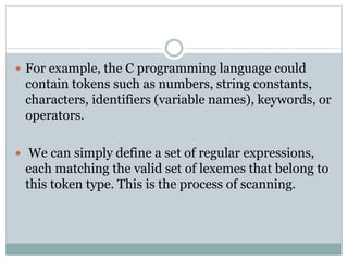 Finaal application on regular expression | PPT