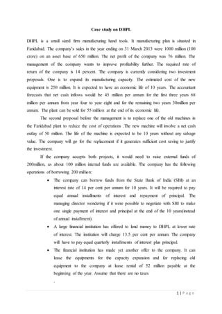 Case study on DHPL | DOCX