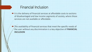 Finacial inclusion and diffrent schemes | PPTX