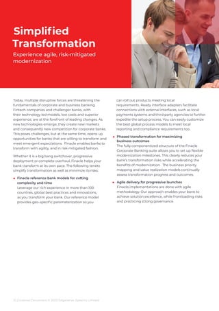 Empower Your Corporate Bank with Finacle's Comprehensive Solutions | PDF