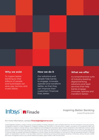 Empower Your Corporate Bank with Finacle's Comprehensive Solutions | PDF