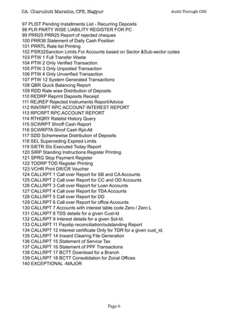 List of finacle commands - fecoldia