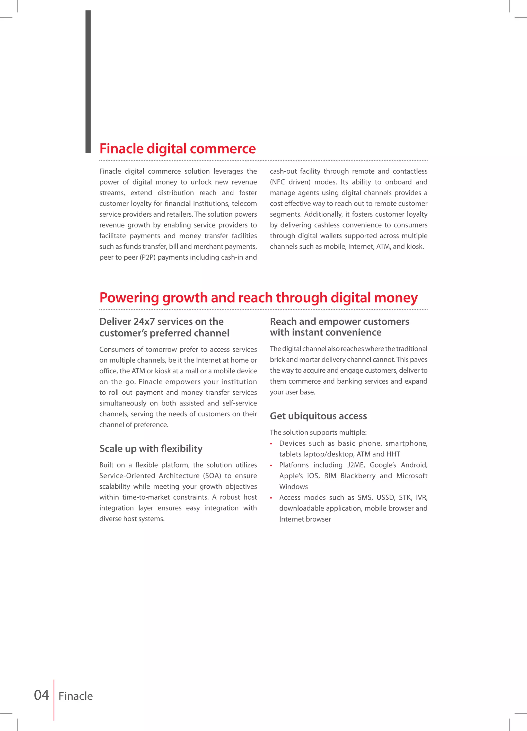 Finacle Digital Commerce | PDF