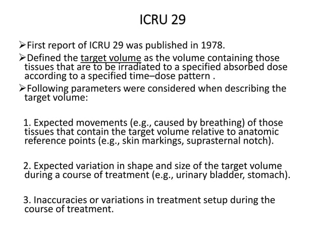 Final ICRU 62 ( International commission on radiation units and measurements) | PPTX