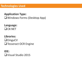 Automatic Number Plate Recognition(ANPR) System Project | PPTX