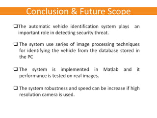 Automatic Number Plate Recognition(ANPR) System Project | PPTX