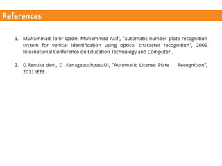 Automatic Number Plate Recognition(ANPR) System Project | PPTX