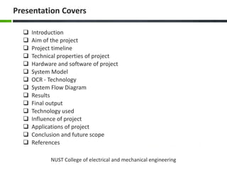Automatic Number Plate Recognition(ANPR) System Project | PPTX
