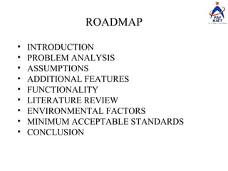REQUIRMENT SPECIFICATIONS PRESENTATION | PPT