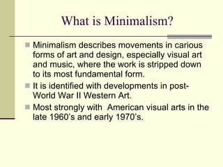Minimalism | PPT