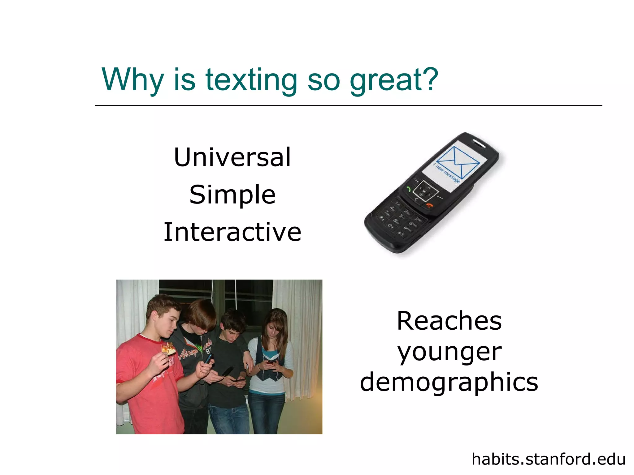 Walking & Talking: Promoting Physical Activity through Texting | PPT