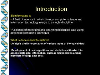 Bio Informatics | PPT