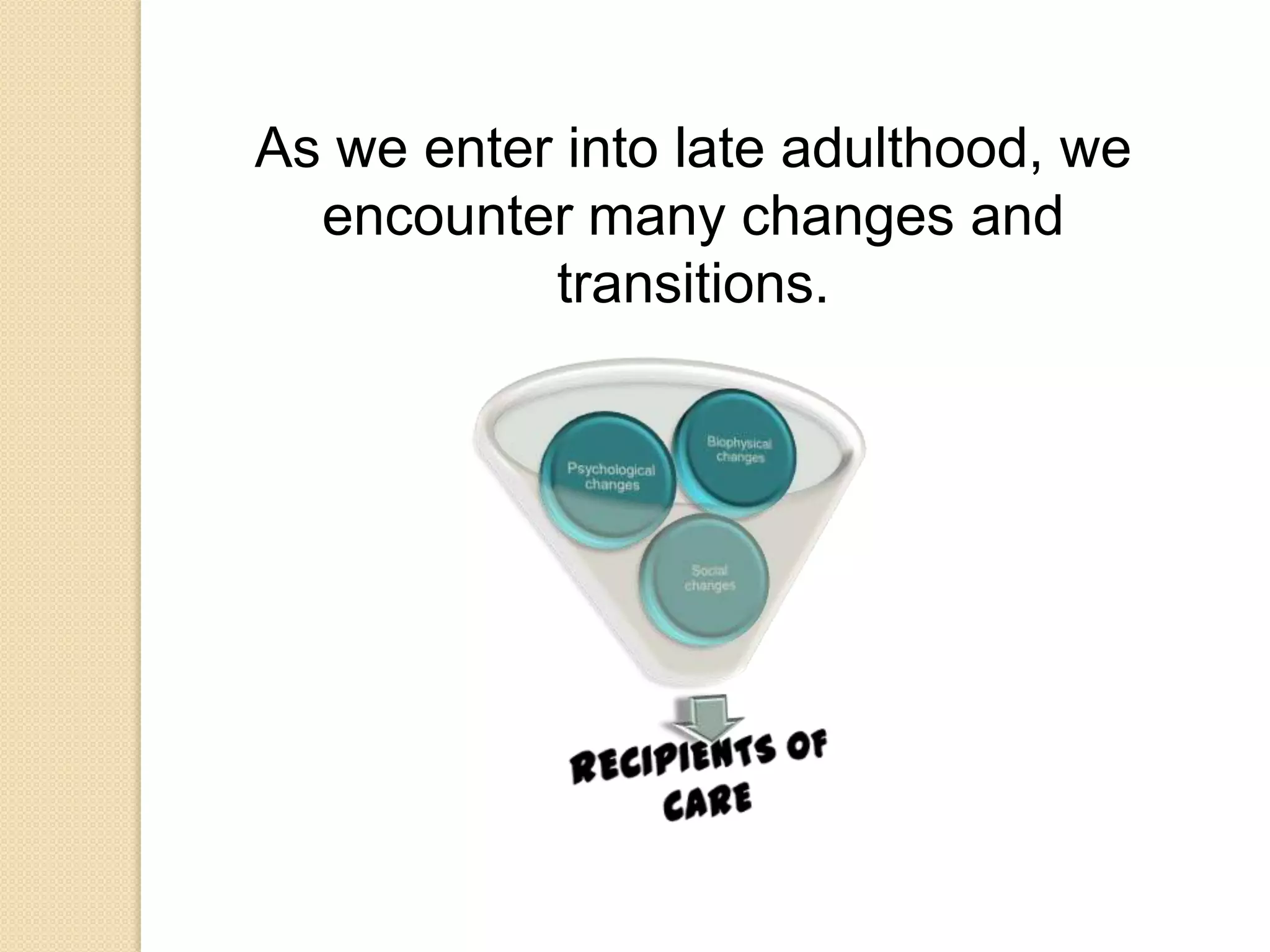 Late Adulthood: changes & challenges | PPTX