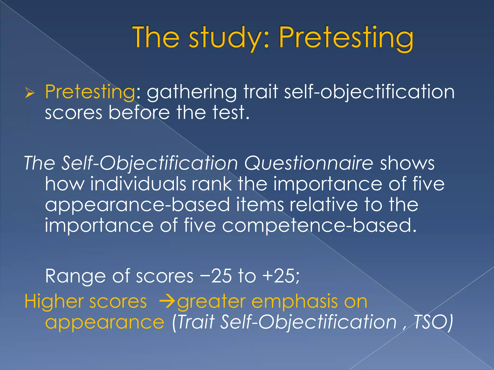 Experiencing Prejudice - self-objectification | PPTX