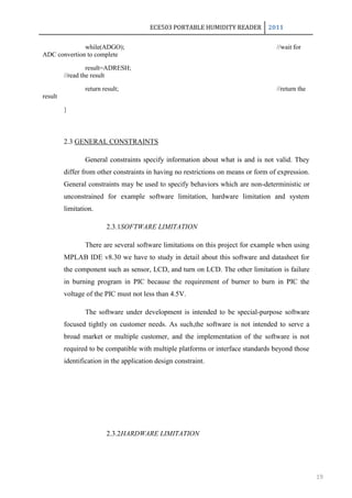 humidity sensor project | DOCX