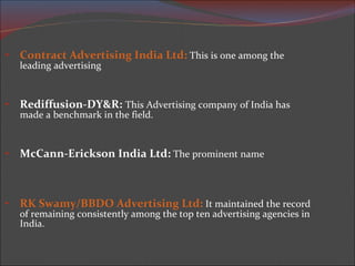 advertisement industry in india | PPT