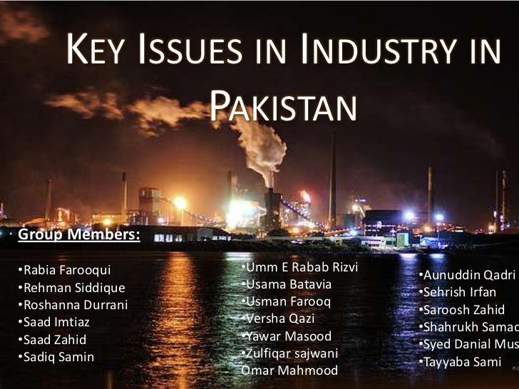 Issues in Pakistan Industry