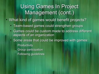 Game Thinking In Project Management | PPT