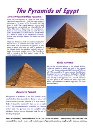 Egyptian Pyramids | PDF | Geology | Science