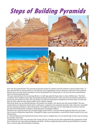 Egyptian Pyramids | PDF