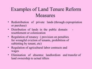 LAND & AGRARIAN REFORM | PPT