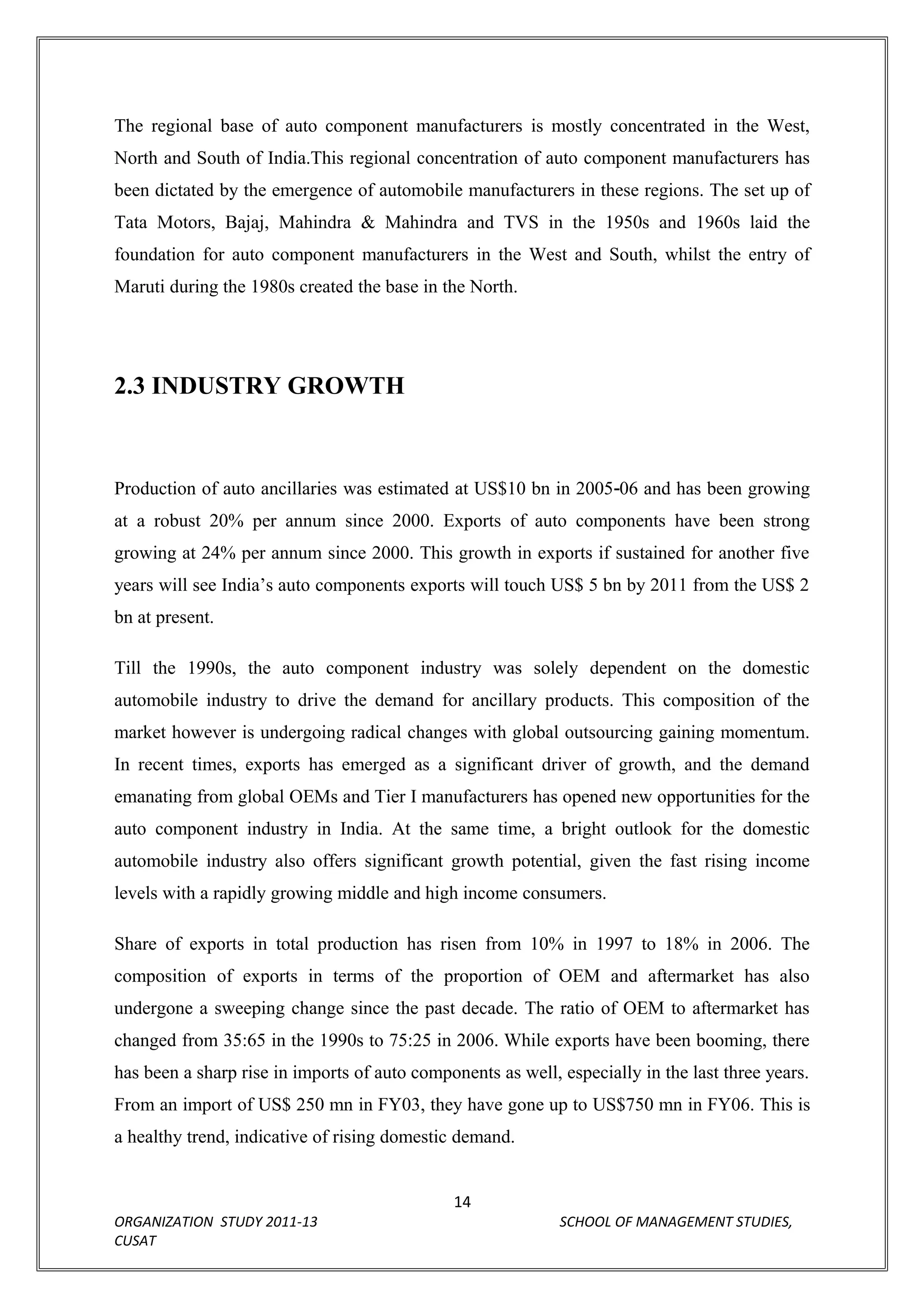 Organisational Study Report | DOC