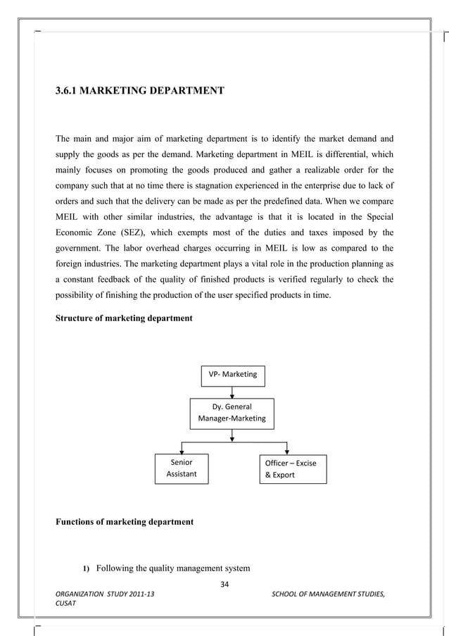 Organisational Study Report | DOC