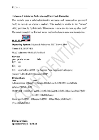 ARMITAGE-THE CYBER ATTACK MANAGEMENT | DOCX | Operating Systems ...